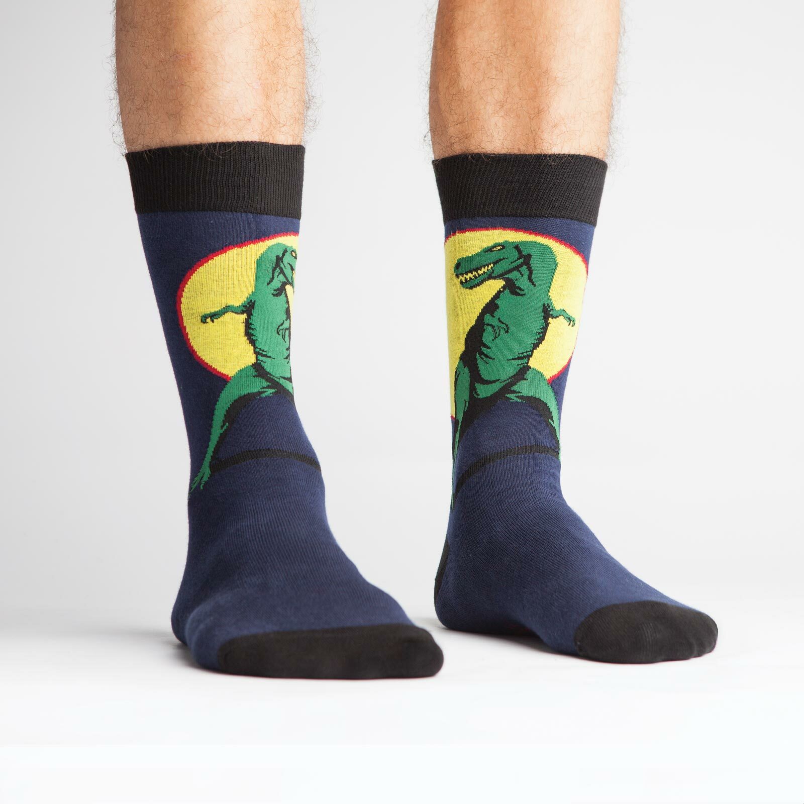 T-Rex | Men's Crew Socks | Men's Dinosaur Socks - Sock It to Me