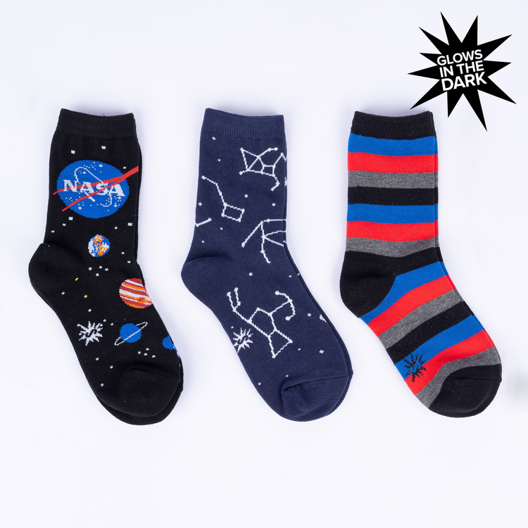 Solar System | Junior Crew Socks | Outer Space Multipack for Kids ...