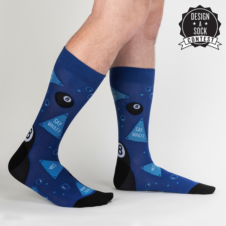 Sources Say Yes | Vintage Toy Crew Socks - Blue | Men's - Sock It to Me