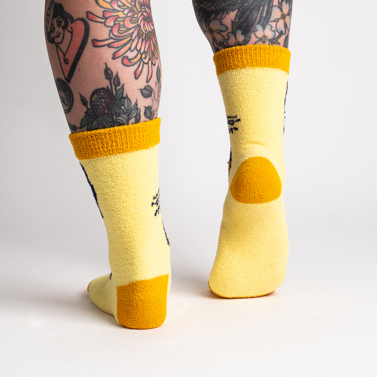 Wonder Wings | Butterfly Slipper Socks - Yellow | Women's - Sock It to Me
