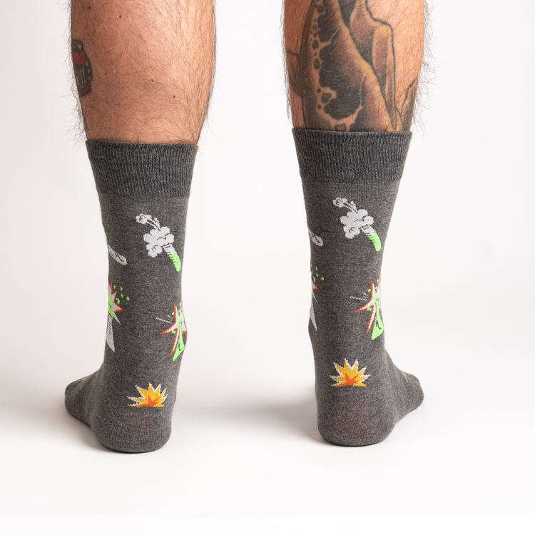 Weird Science | Lab Crew Socks - Black | Men's - Sock It to Me
