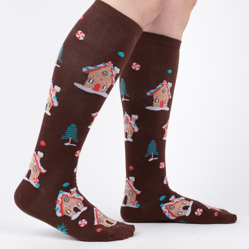 Gingerbread | Cute Holiday Knee High Socks | Women's - Sock It to Me