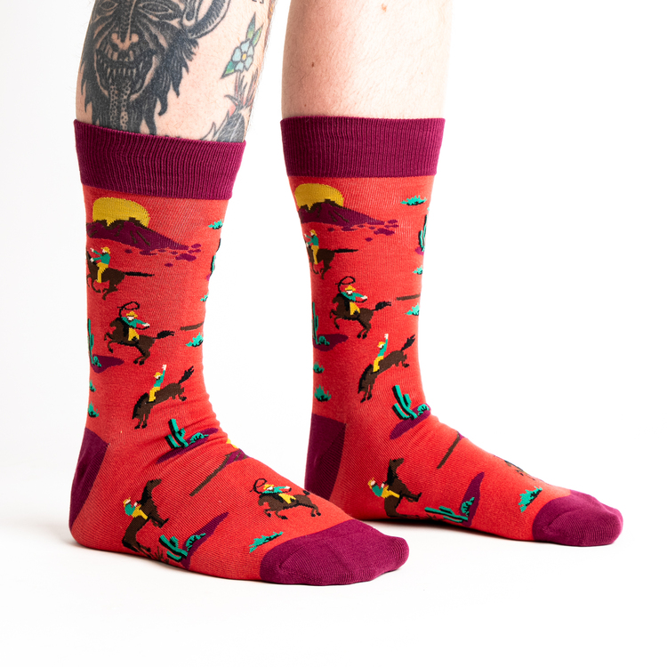 Cowboys! | Horse & Rider Crew Socks | Men's - Sock It to Me
